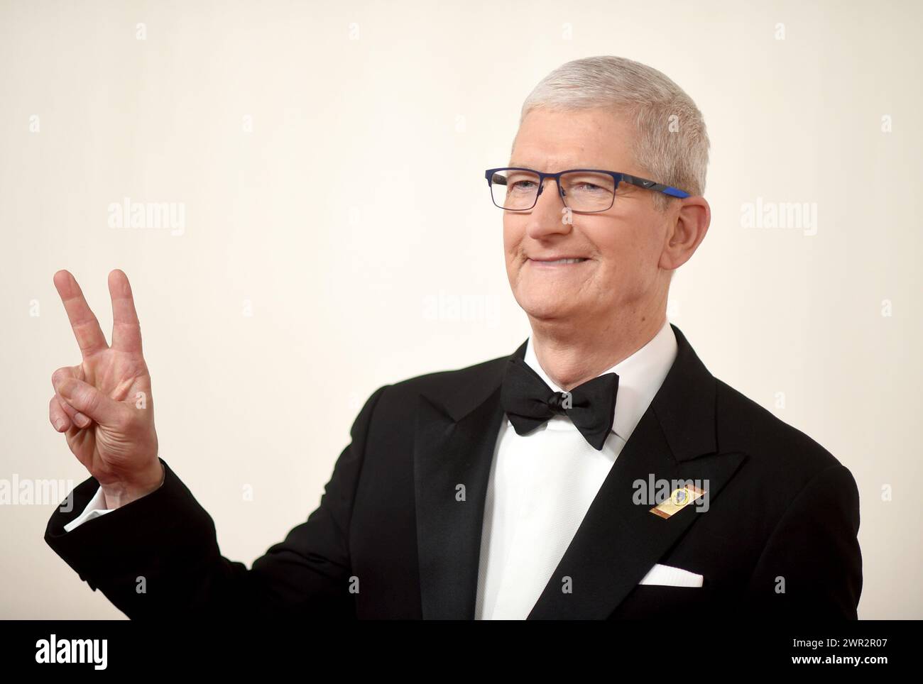 Tim Cook arrives at the Oscars on Sunday, March 10, 2024, at the Dolby ...