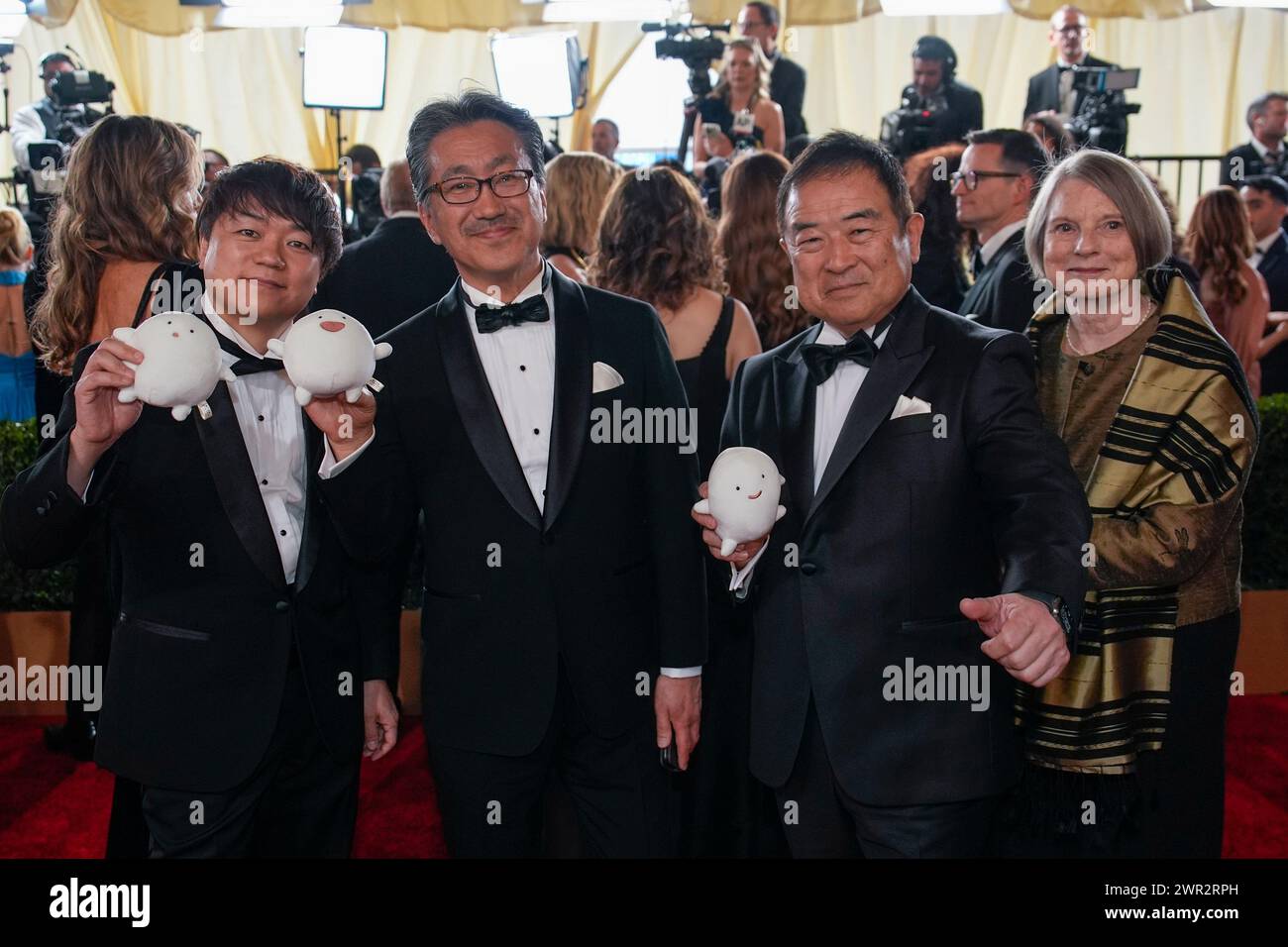 Kenichi Yoda, from left, Kiyofumi Nakajima and Hiroyuki Fukuda arrive ...