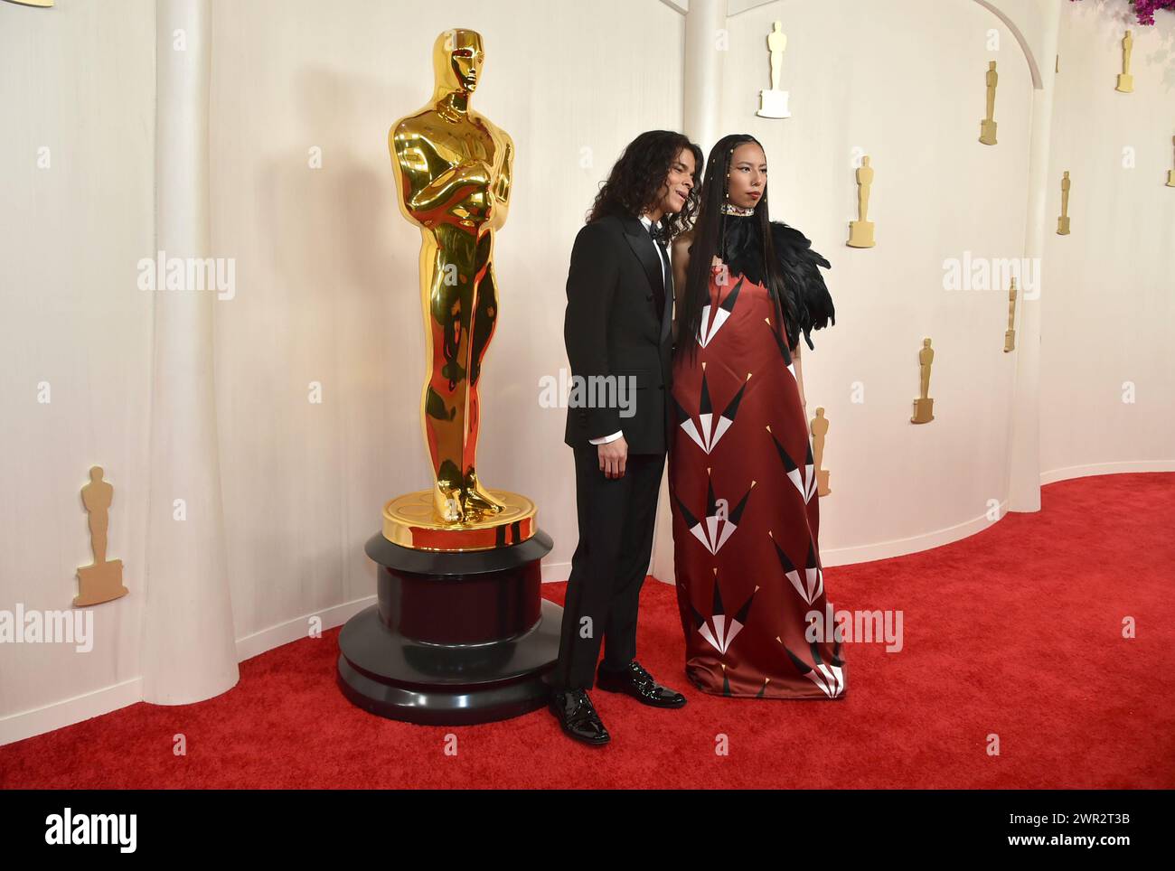 D'Pharaoh Woon-A-Tai, left, and Quannah Chasinghorse arrive at the ...