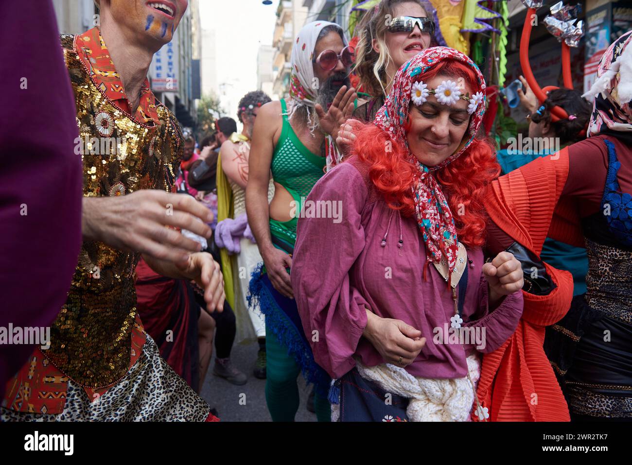 Athens, Greece. 10th Mar, 2024. Thousands dressed in fancy costumes ...