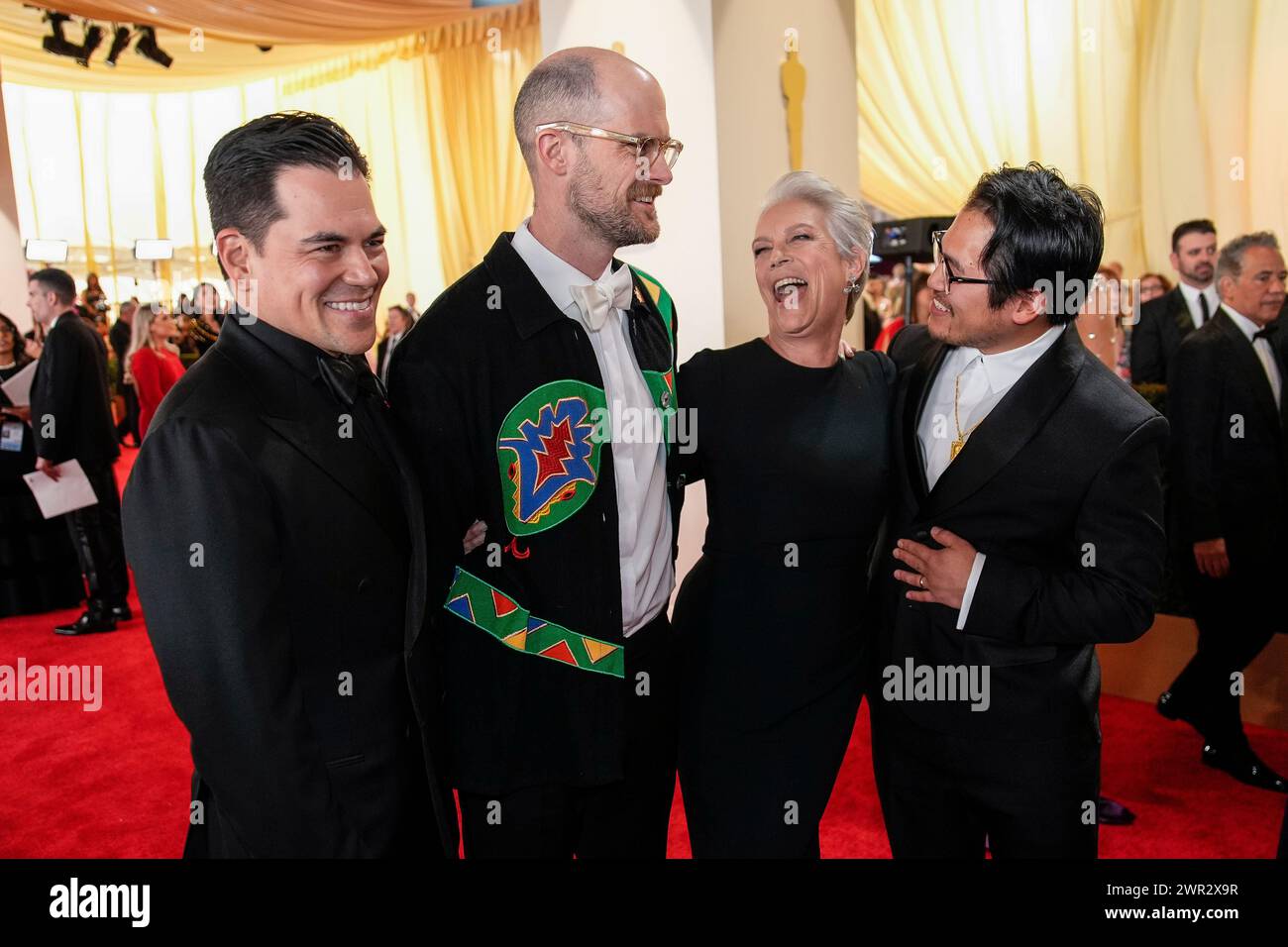 Jonathan Wang, from left, Daniel Scheinert, Jamie Lee Curtis and Daniel ...