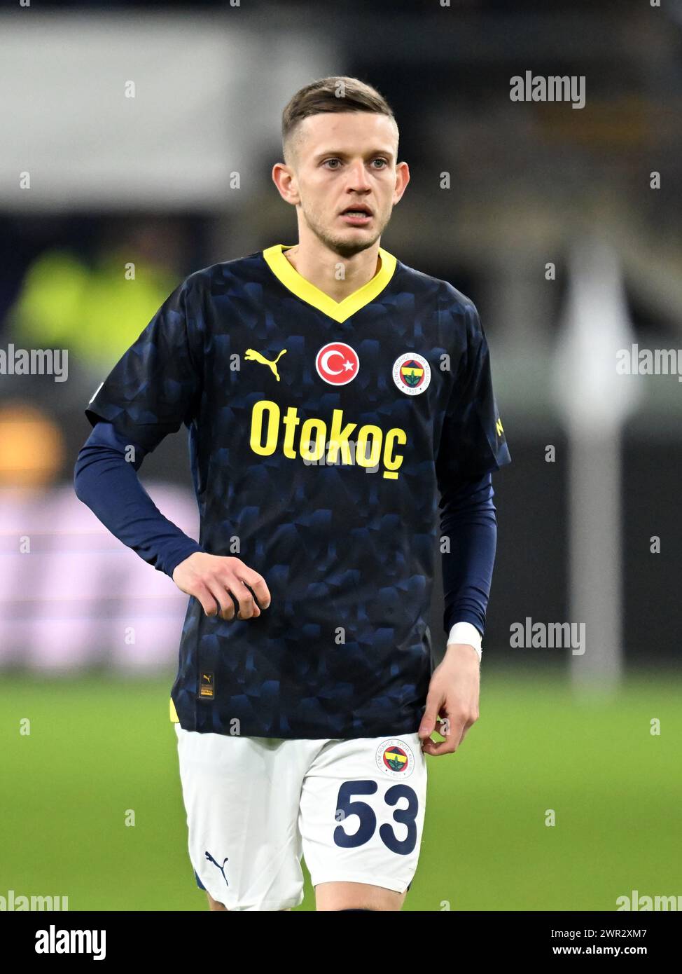BRUSSELS - Sebastian Szymanski of Fenerbahce SK during the UEFA Europa ...