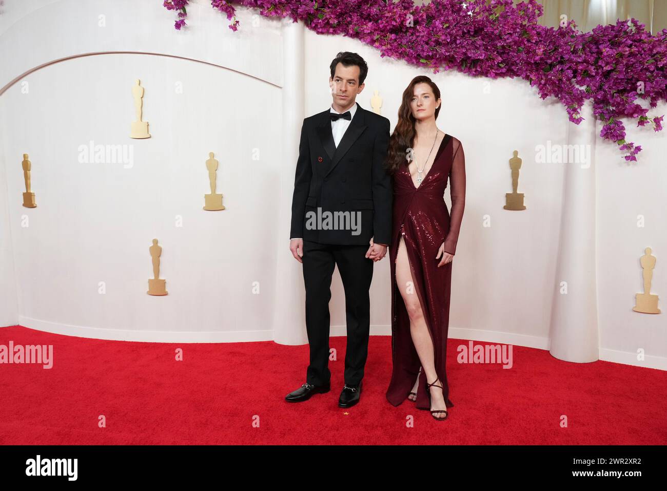 Mark Ronson, left, and Grace Gummer arrive at the Oscars on Sunday ...
