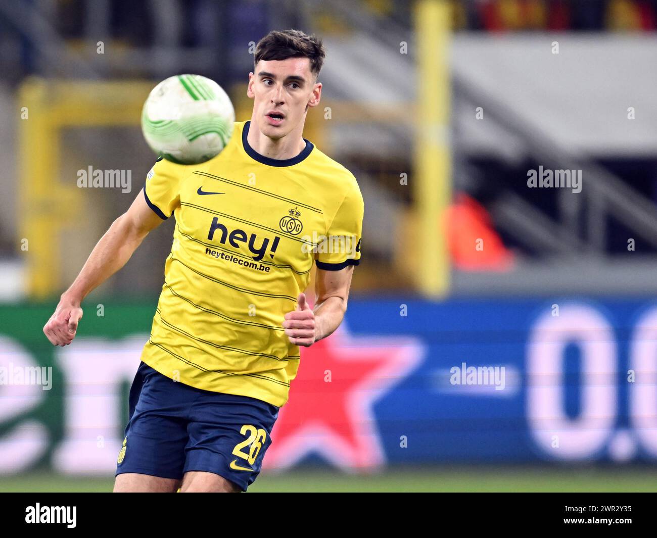 BRUSSELS - Ross Sykes of Royale Union Saint-Gilloise during the UEFA ...