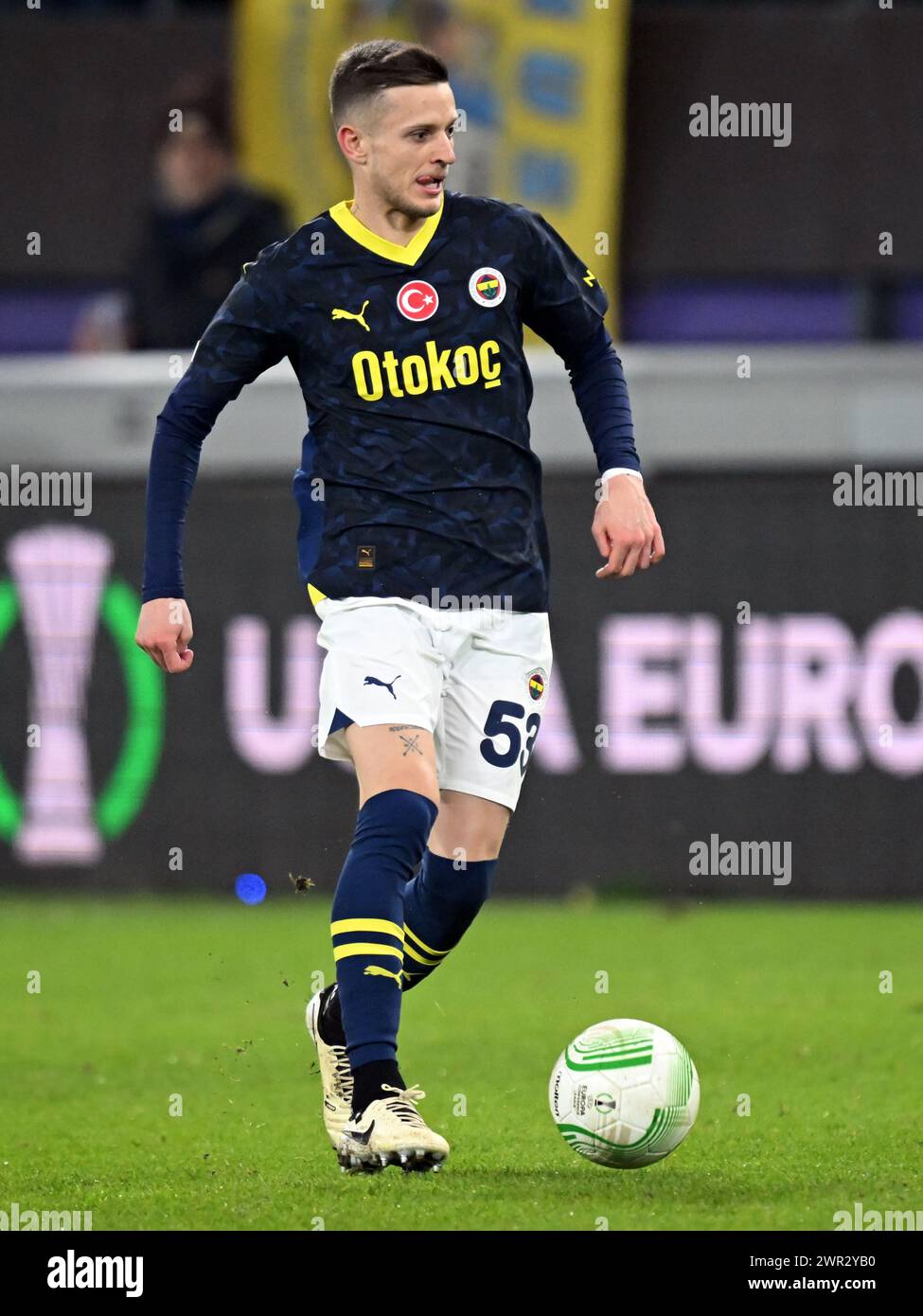 BRUSSELS - Sebastian Szymanski of Fenerbahce SK during the UEFA Europa ...