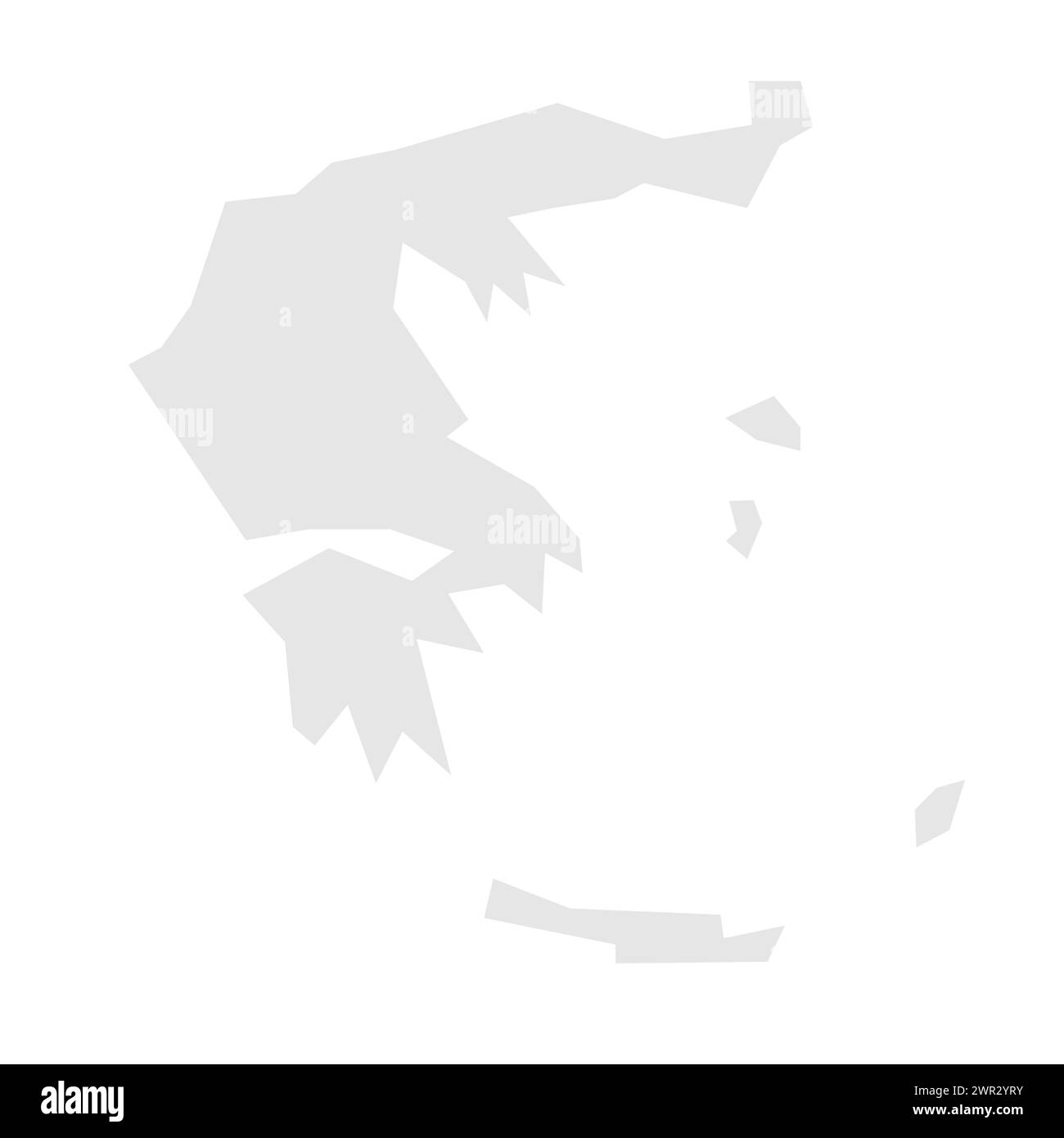 Greece on map Black and White Stock Photos & Images - Alamy