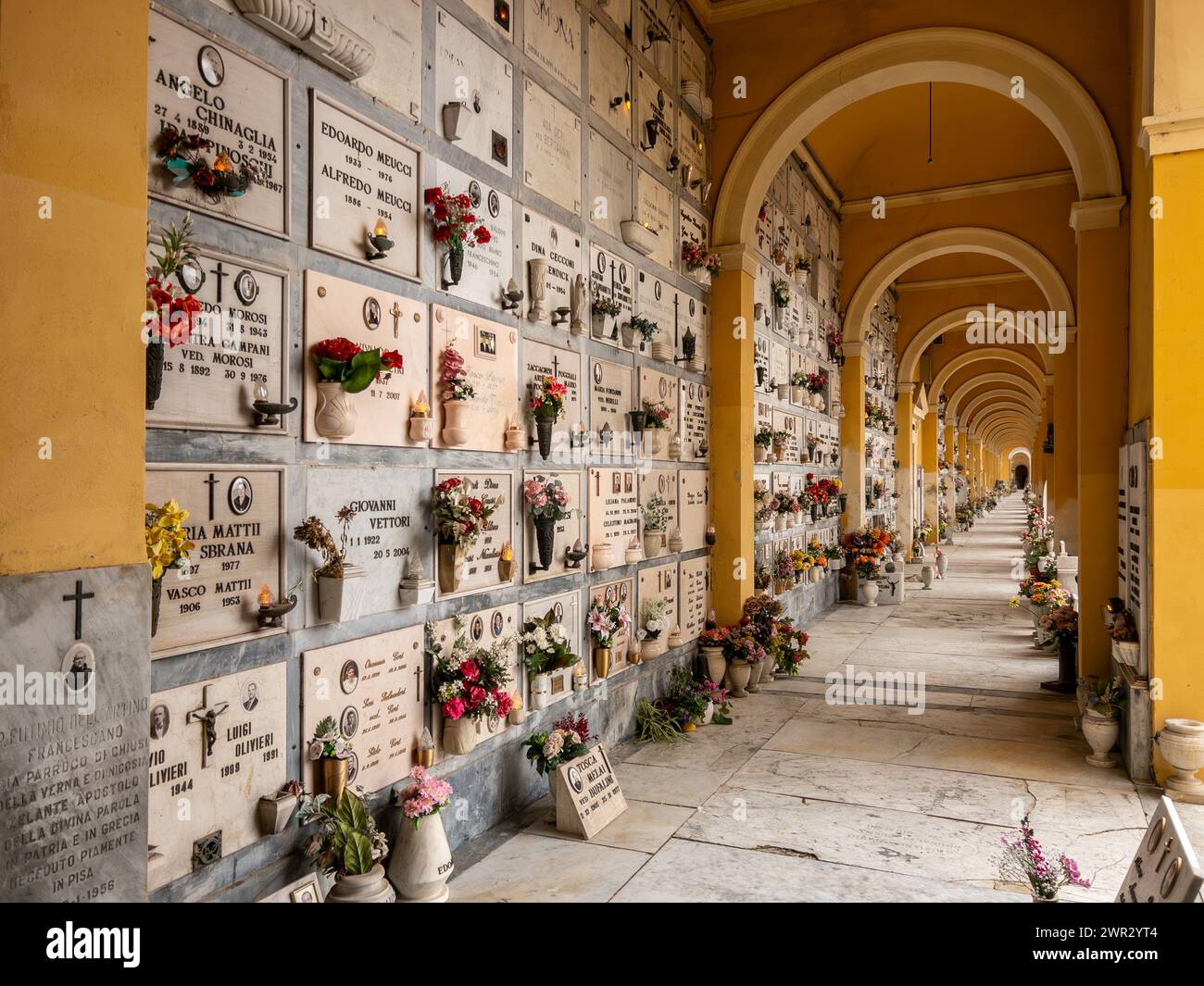 Pisa, Italy - March 08, 2024: Pisa Suburban Cemetery on Via ...