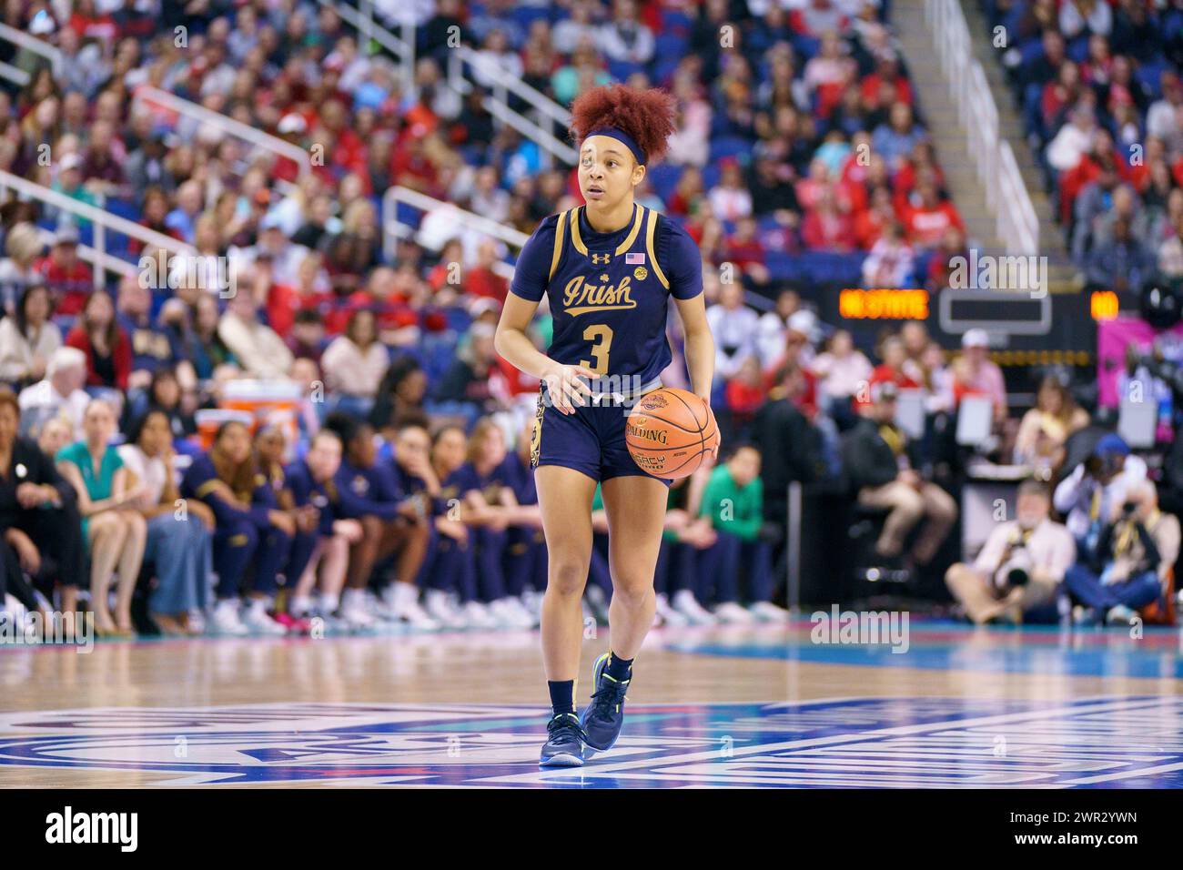 Greensboro, North Carolina, USA. 10th Mar, 2024. Notre Dame guard and 2024 ACC Tournament MVP ...
