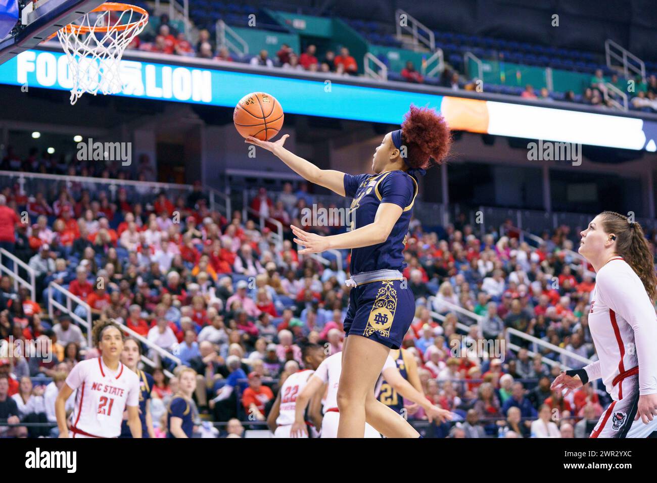 Greensboro, North Carolina, USA. 10th Mar, 2024. Notre Dame guard and 2024 ACC Tournament MVP ...