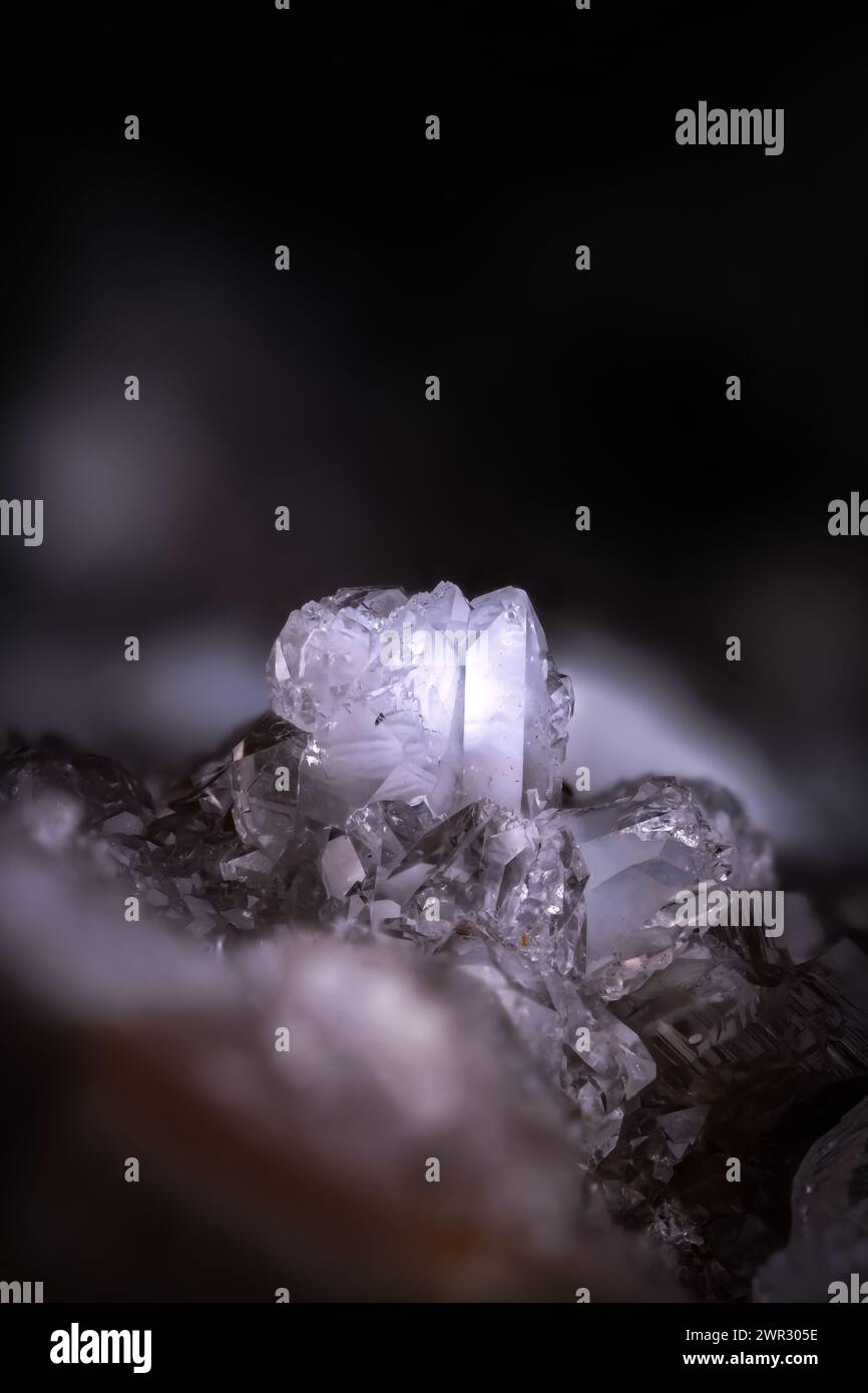Calcite crystal inside geode macro photography detail texture ...