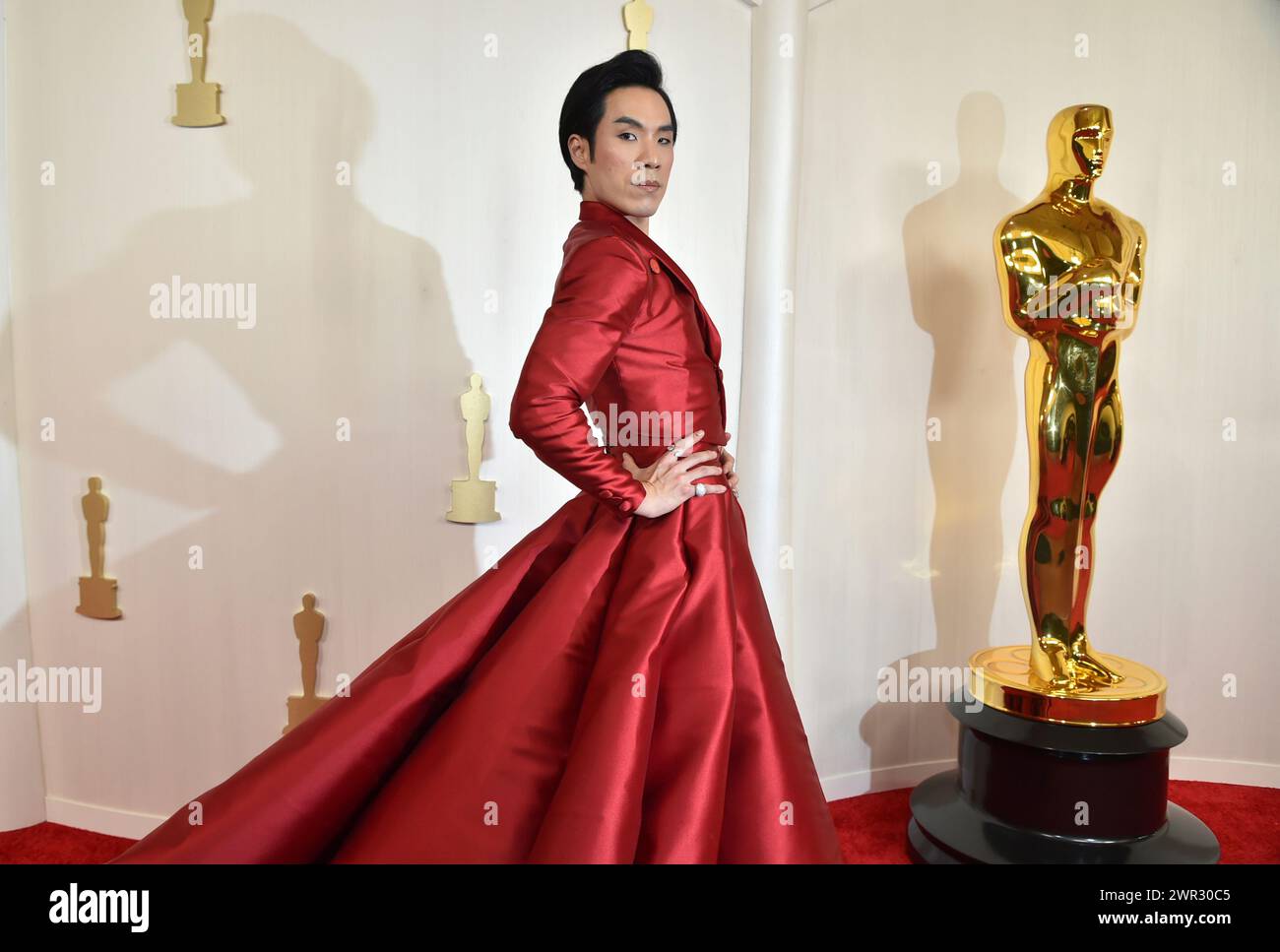Eugene Lee Yang arrives at the Oscars on Sunday, March 10, 2024, at the ...