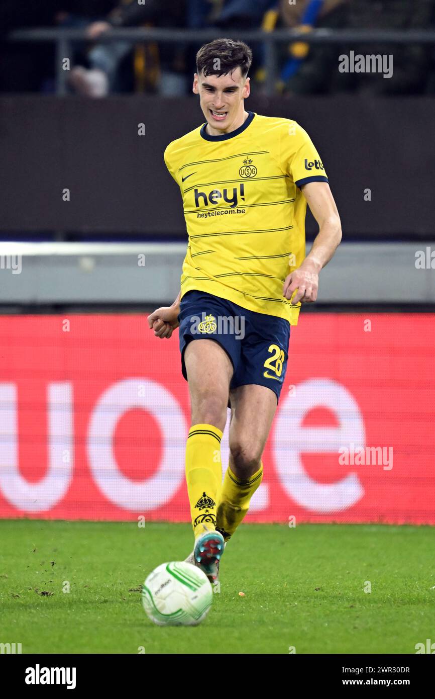 BRUSSELS - Ross Sykes of Royale Union Saint-Gilloise during the UEFA ...
