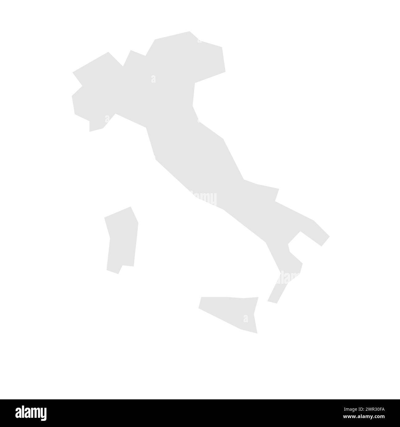 Blank map italy Black and White Stock Photos & Images - Alamy