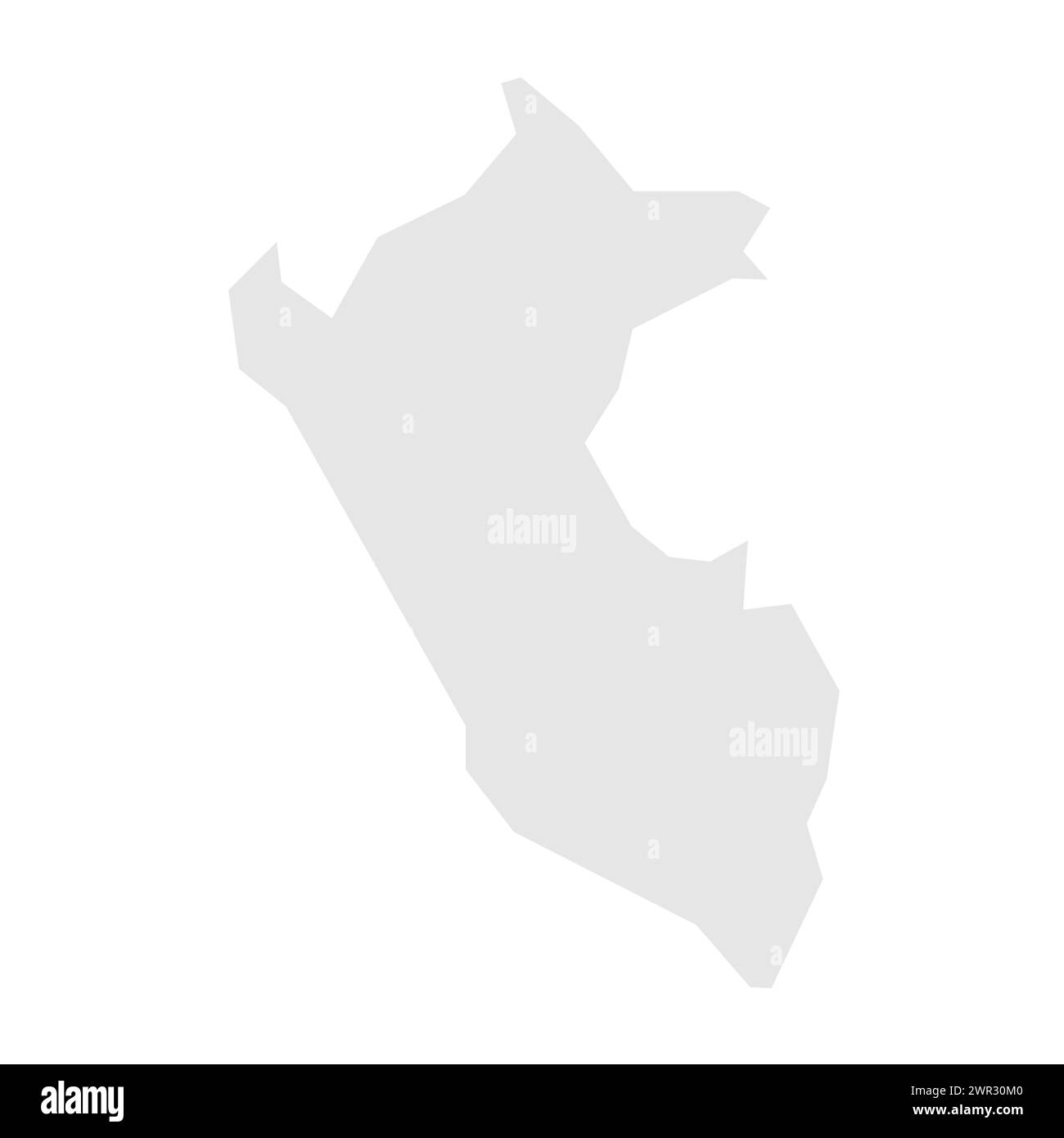 Peru blank map Stock Vector Images - Alamy
