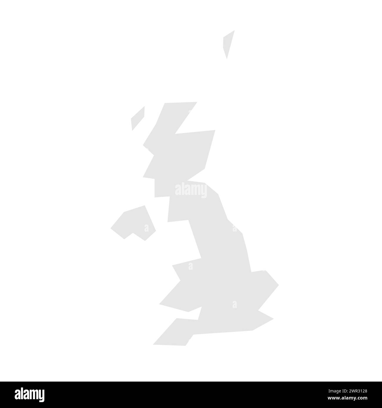 Map of the uk blank Black and White Stock Photos & Images - Alamy
