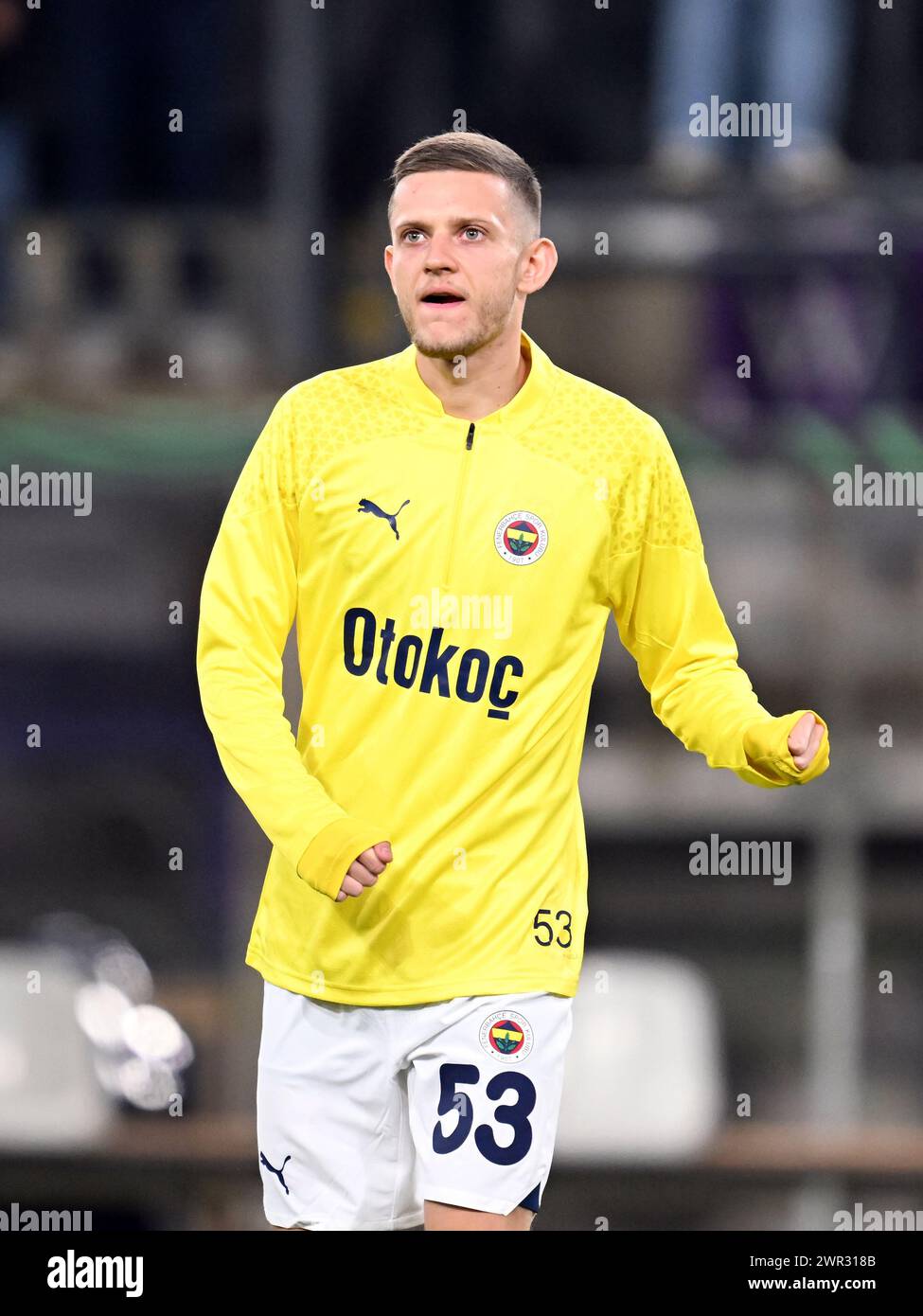 BRUSSELS - Sebastian Szymanski of Fenerbahce SK during the UEFA Europa ...