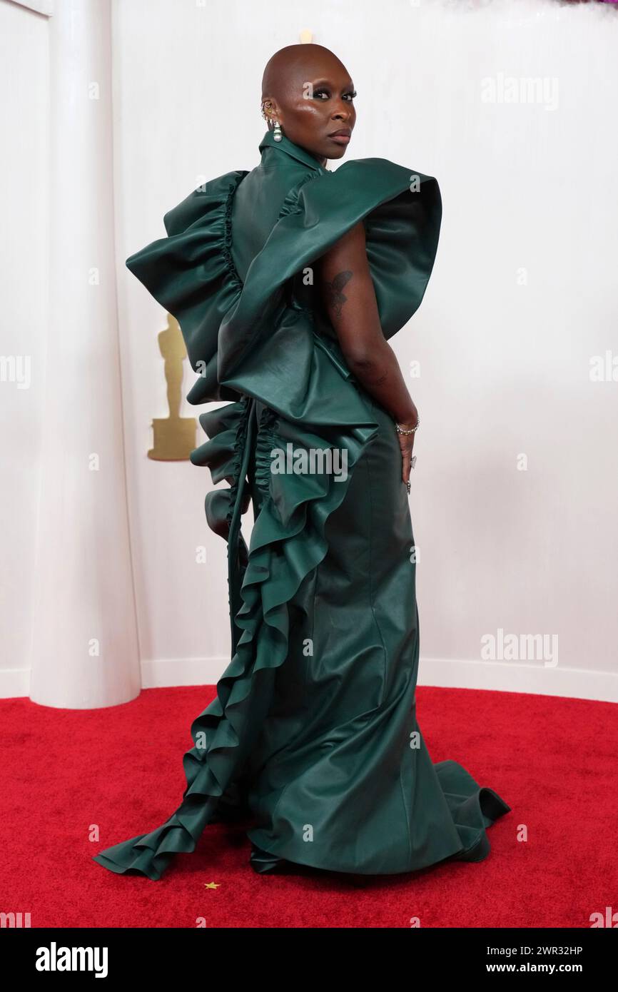 Cynthia Erivo arrives at the Oscars on Sunday, March 10, 2024, at the ...