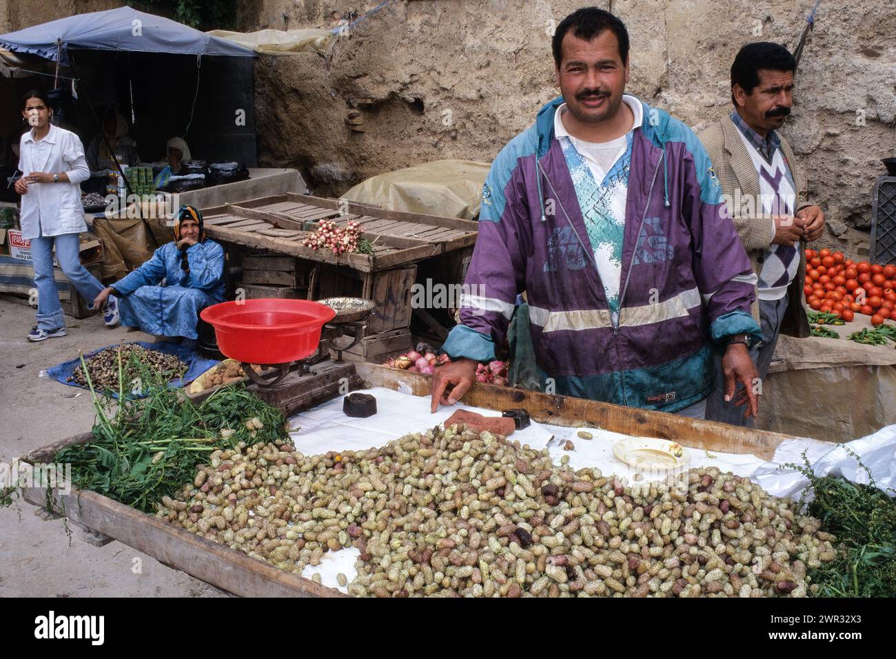 Fez, Morocco - Berry Vendor, Bab El-Mahrouk Fruit and Vegetable Market ...