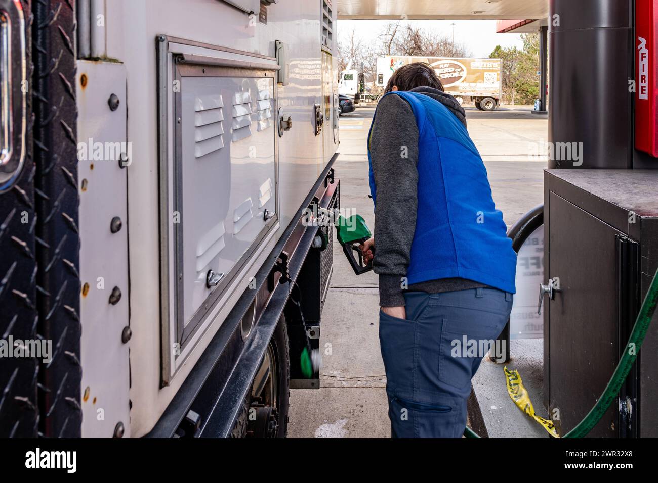 Refueling truck hi-res stock photography and images - Alamy