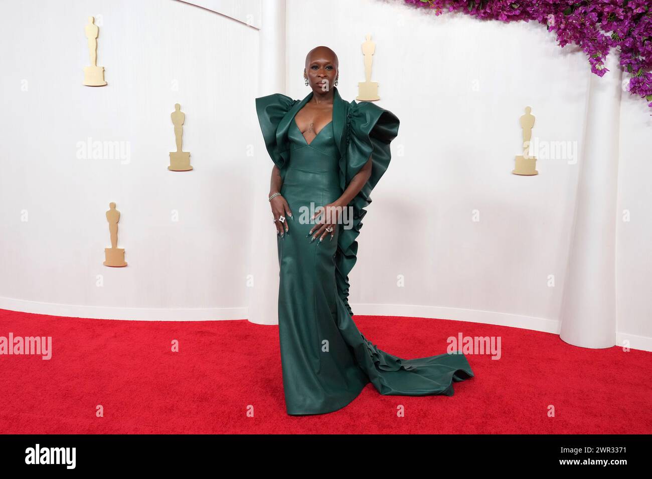 Cynthia Erivo arrives at the Oscars on Sunday, March 10, 2024, at the ...