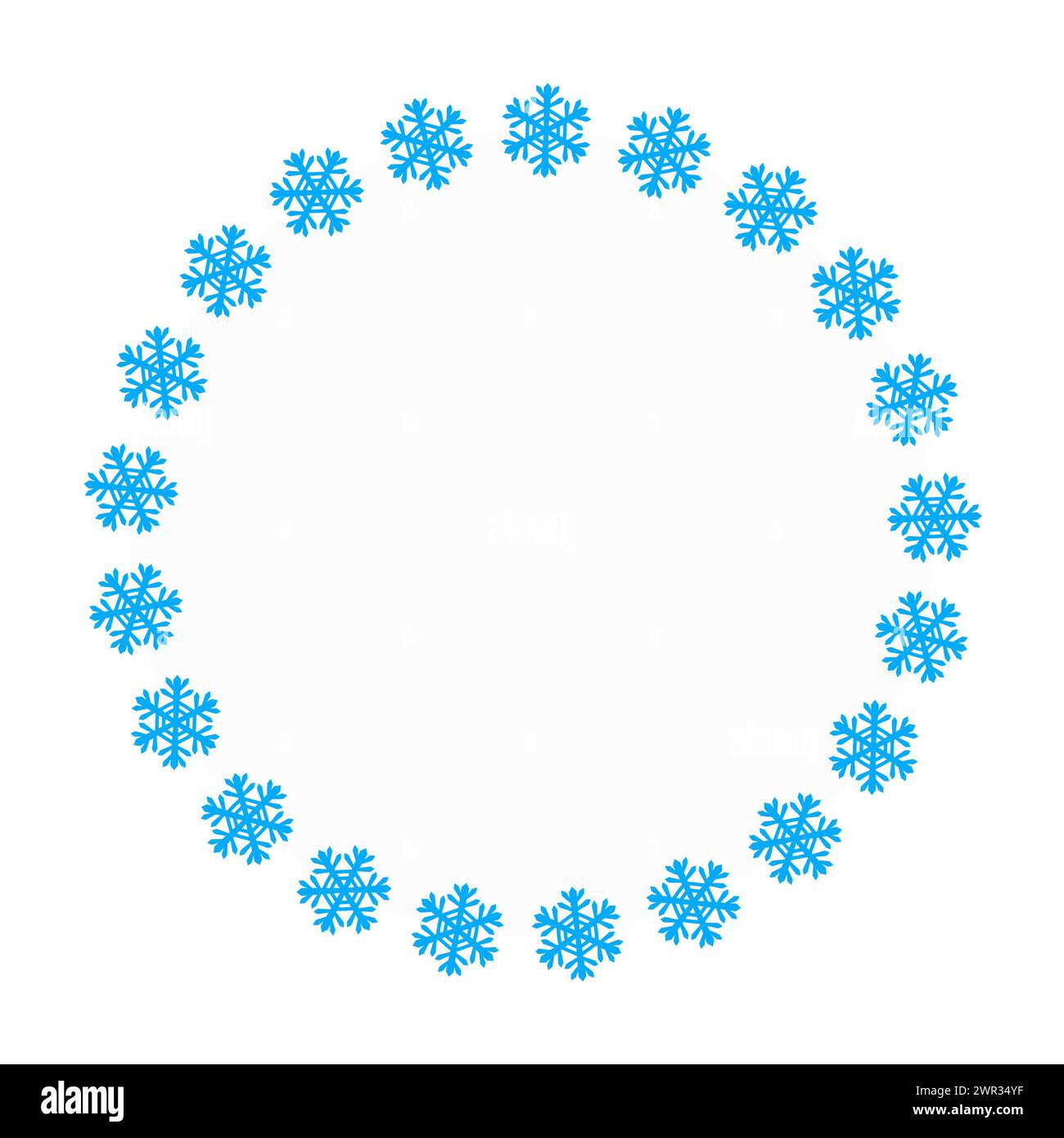 Snowflakes frame design. Christmas design foto frame. Winter decor ...