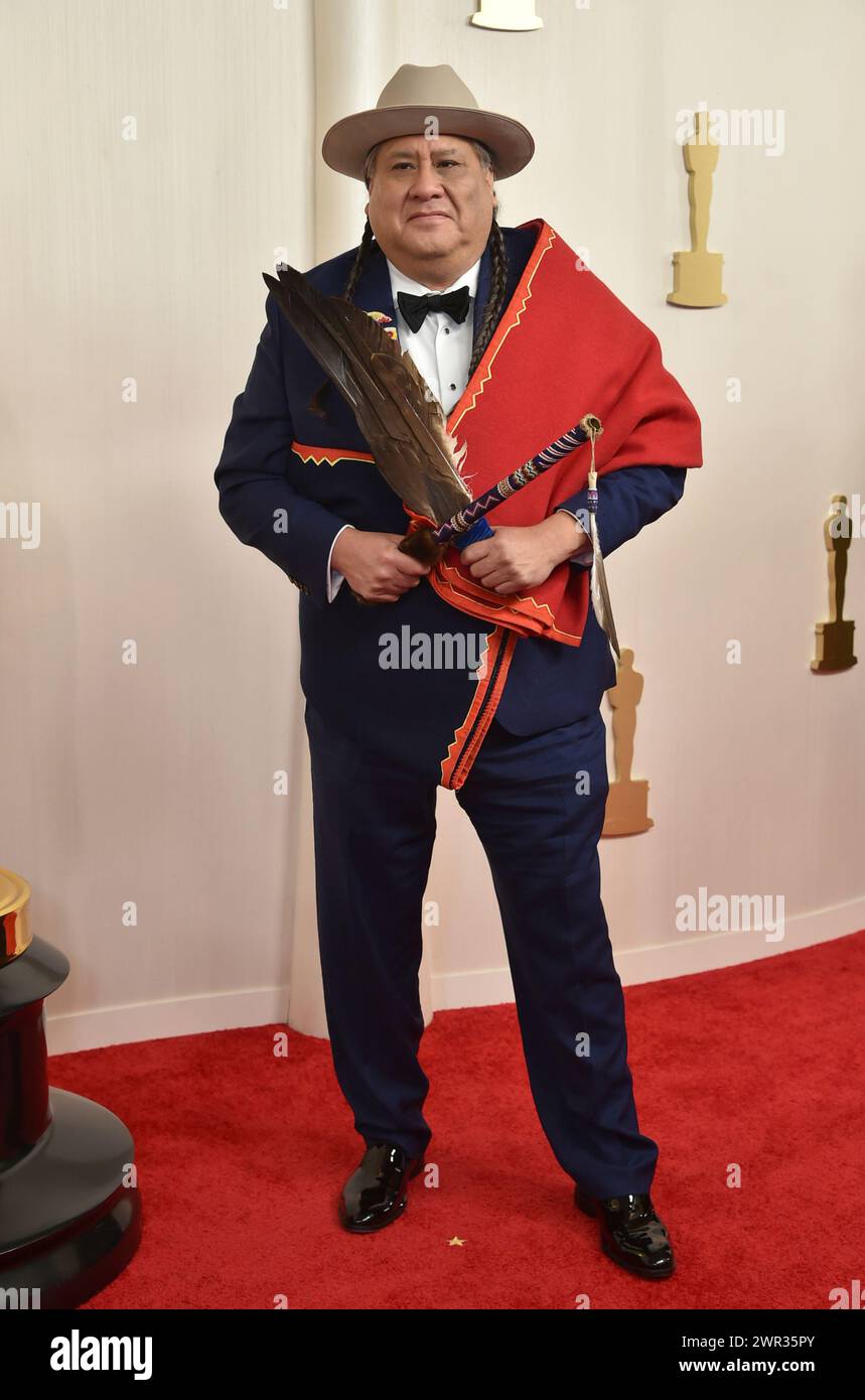 Yancey Red Corn arrives at the Oscars on Sunday, March 10, 2024, at the ...