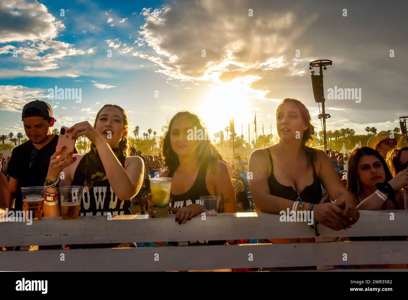 Indio, California, April 28, 2019, An energetic crowd on day 3 of the ...