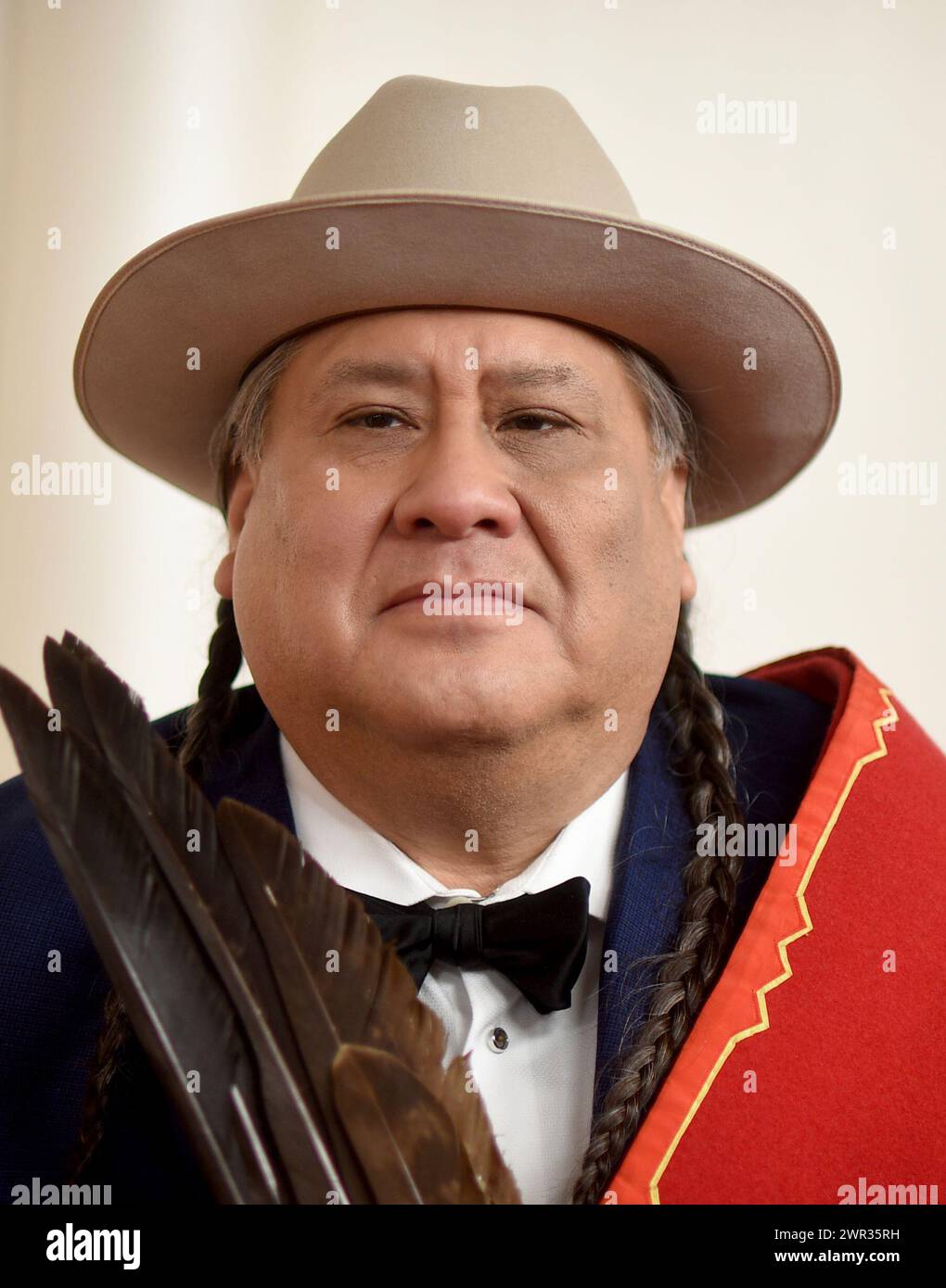 Yancey Red Corn arrives at the Oscars on Sunday, March 10, 2024, at the ...