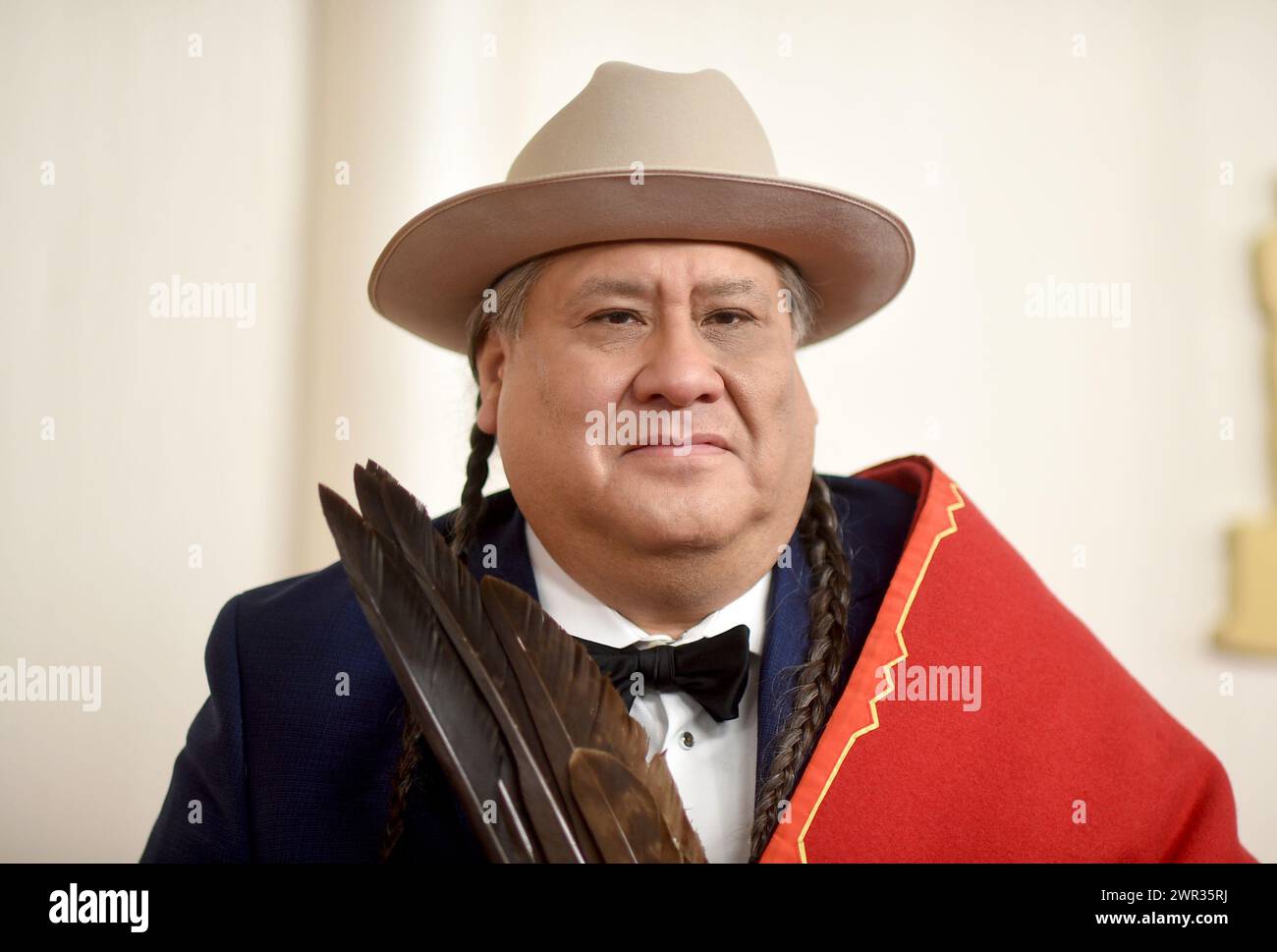 Yancey Red Corn arrives at the Oscars on Sunday, March 10, 2024, at the ...