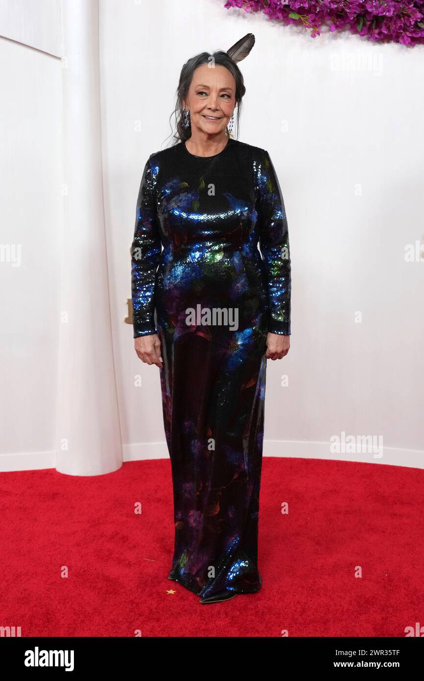 Tantoo Cardinal arrives at the Oscars on Sunday, March 10, 2024, at the ...