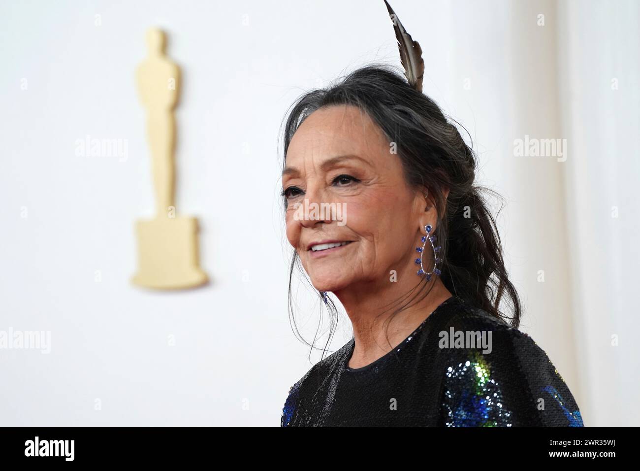 Tantoo Cardinal arrives at the Oscars on Sunday, March 10, 2024, at the ...