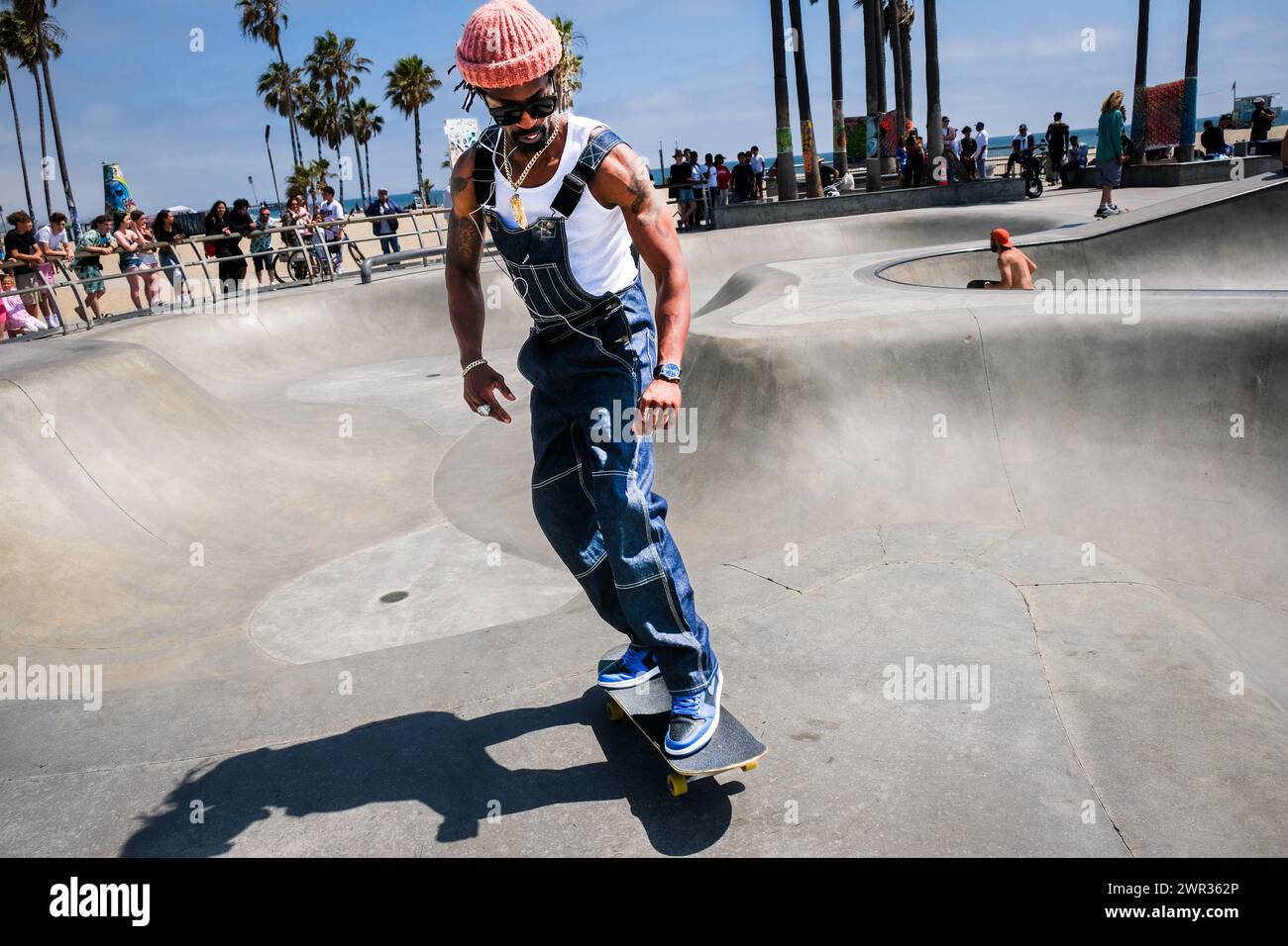Venice Beach, California, skate park, skateboard park, California, USA ...
