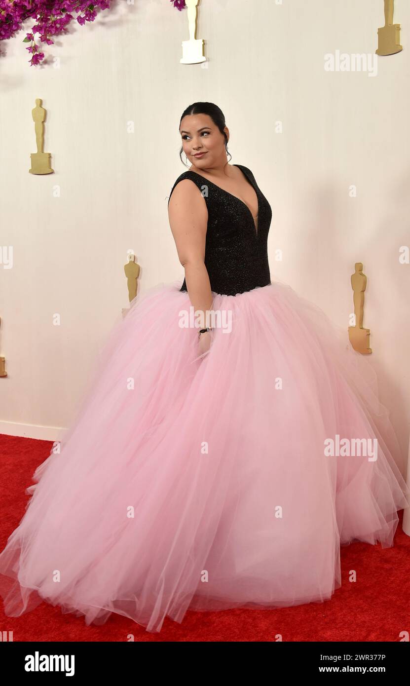Janae Collins arrives at the Oscars on Sunday, March 10, 2024, at the ...