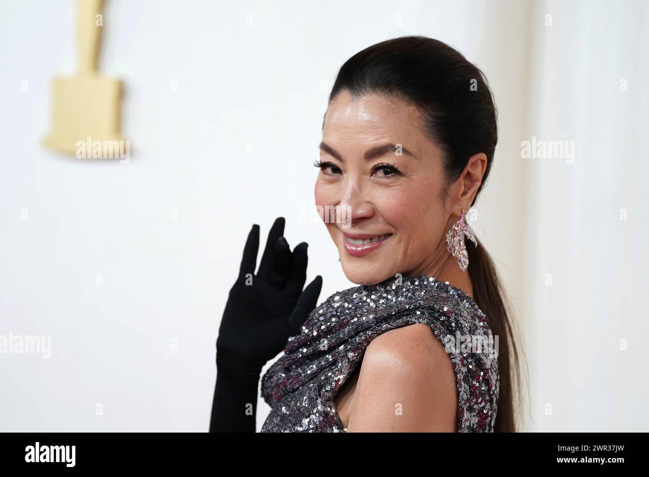 Michelle Yeoh arrives at the Oscars on Sunday, March 10, 2024, at the ...