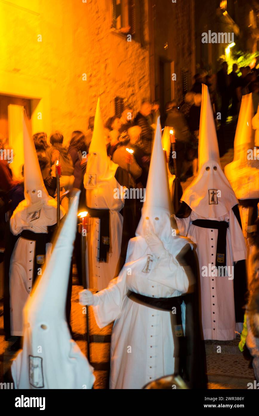 Penitents, Nazarenos, Semana Santa, Procession, Good Friday, Pollenca ...