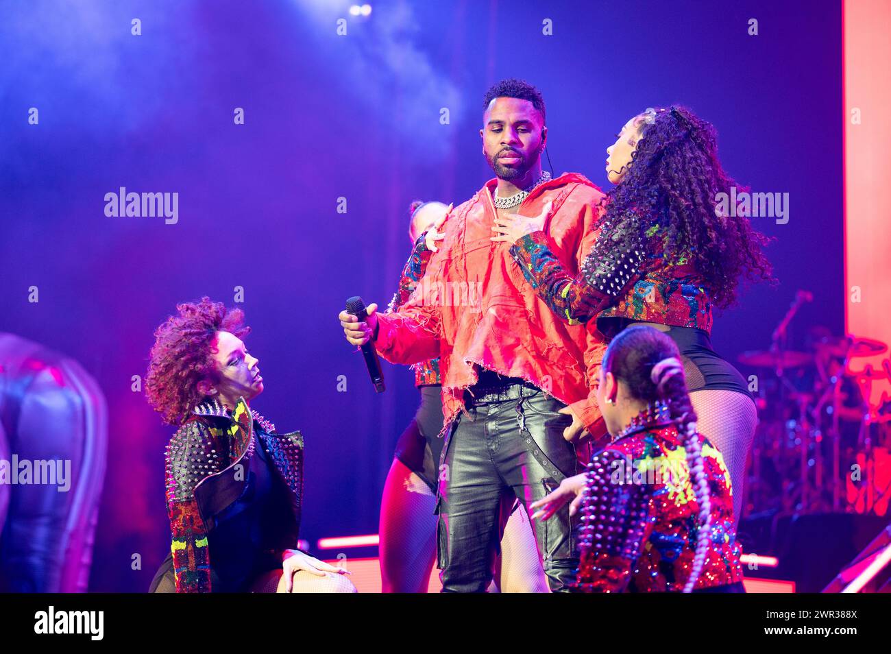 Manchester, UK. 10th March 2024. Jason Derulo performs at Manchester's ...