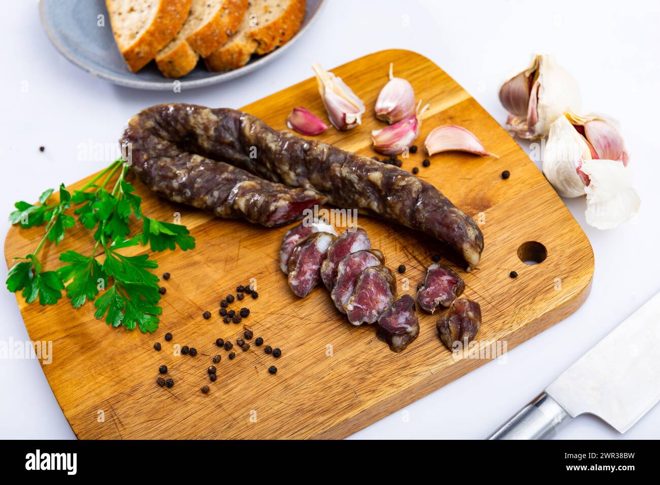 Processed meat on chopping board hi-res stock photography and images ...