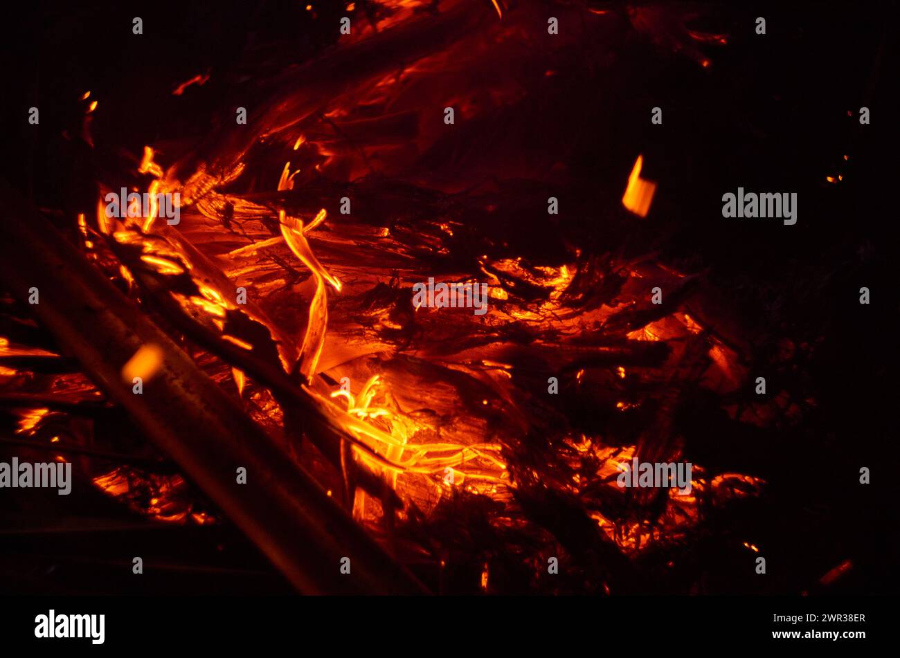 The flame and heat in the fireplace Stock Photo - Alamy