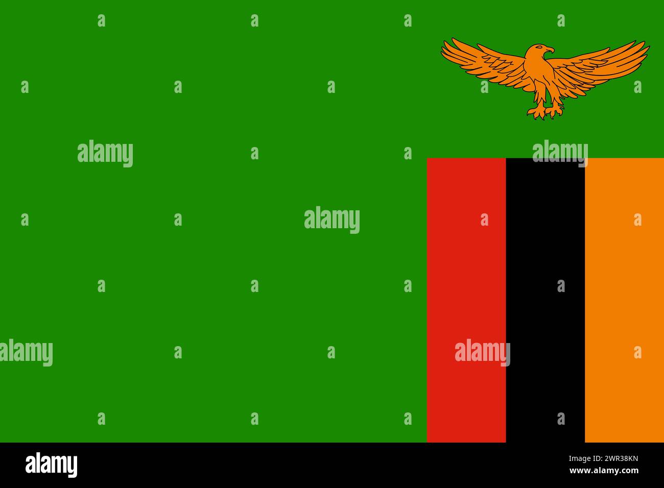 Zambia vector flag in official colors and 3:2 aspect ratio Stock Vector ...
