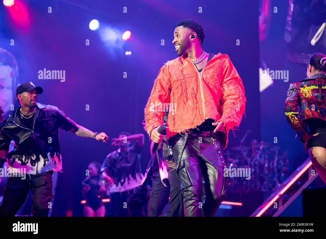 Manchester, UK. 10th March 2024. Jason Derulo performs at Manchester's ...