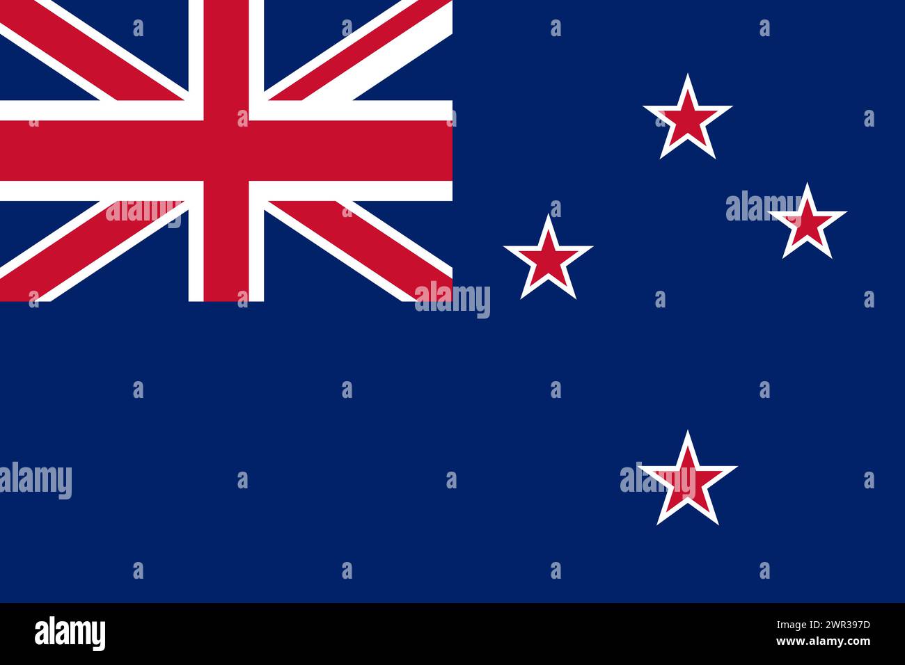 New Zealand vector flag in official colors and 3:2 aspect ratio Stock ...