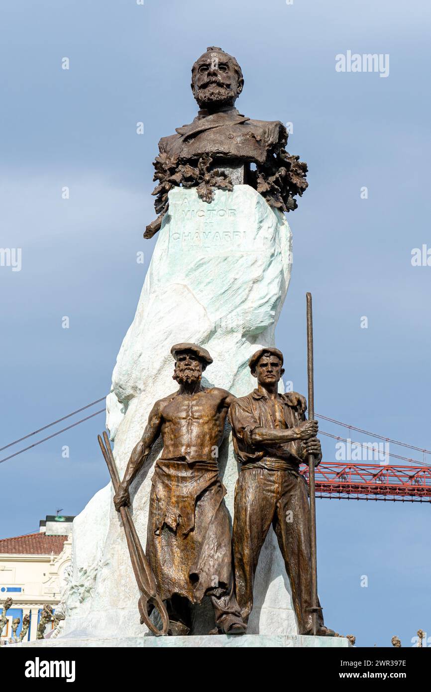 Statue in tribute to Victor de Chavarri by sculptor Miguel Blay in 1903 ...