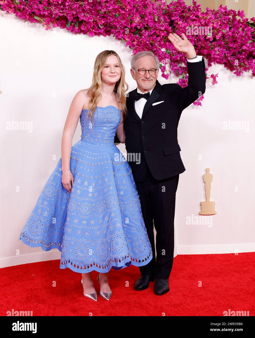 Hollywood, United States. 10th Mar, 2024. Steven Spielberg (R) and a ...