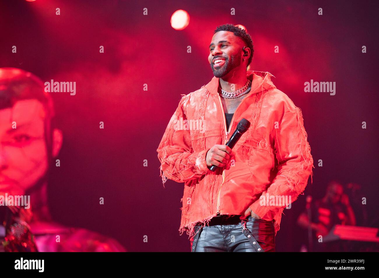 Manchester, UK. 10th March 2024. Jason Derulo performs at Manchester's ...