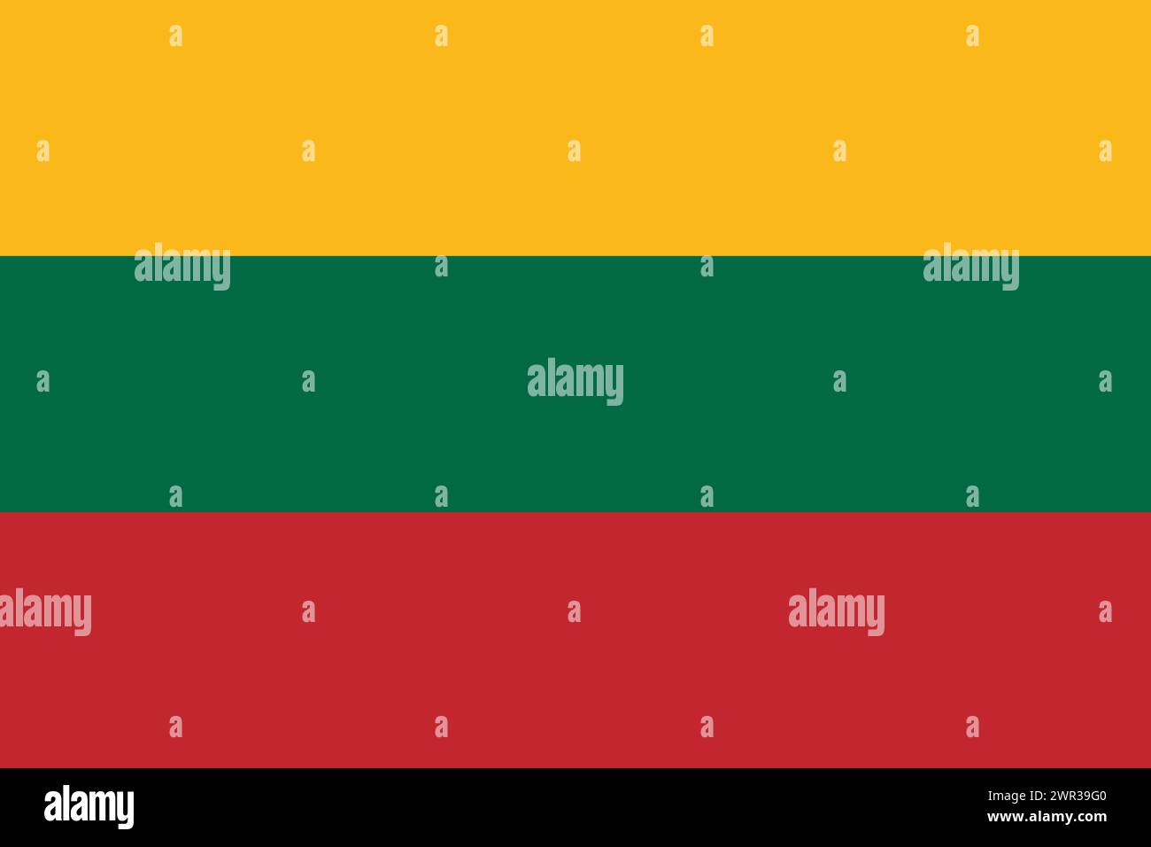 Lithuania vector flag in official colors and 3:2 aspect ratio Stock ...