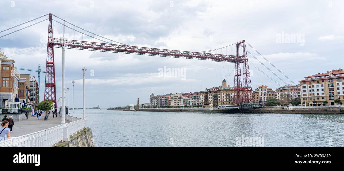 Biscay bridge over the Nervión river. It encompasses both banks of the ...