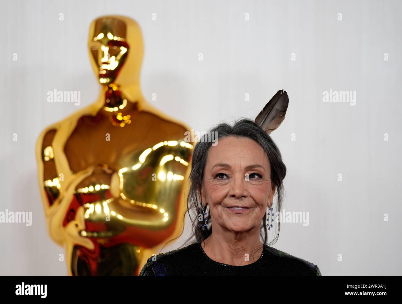 Tantoo Cardinal arrives at the Oscars on Sunday, March 10, 2024, at the ...