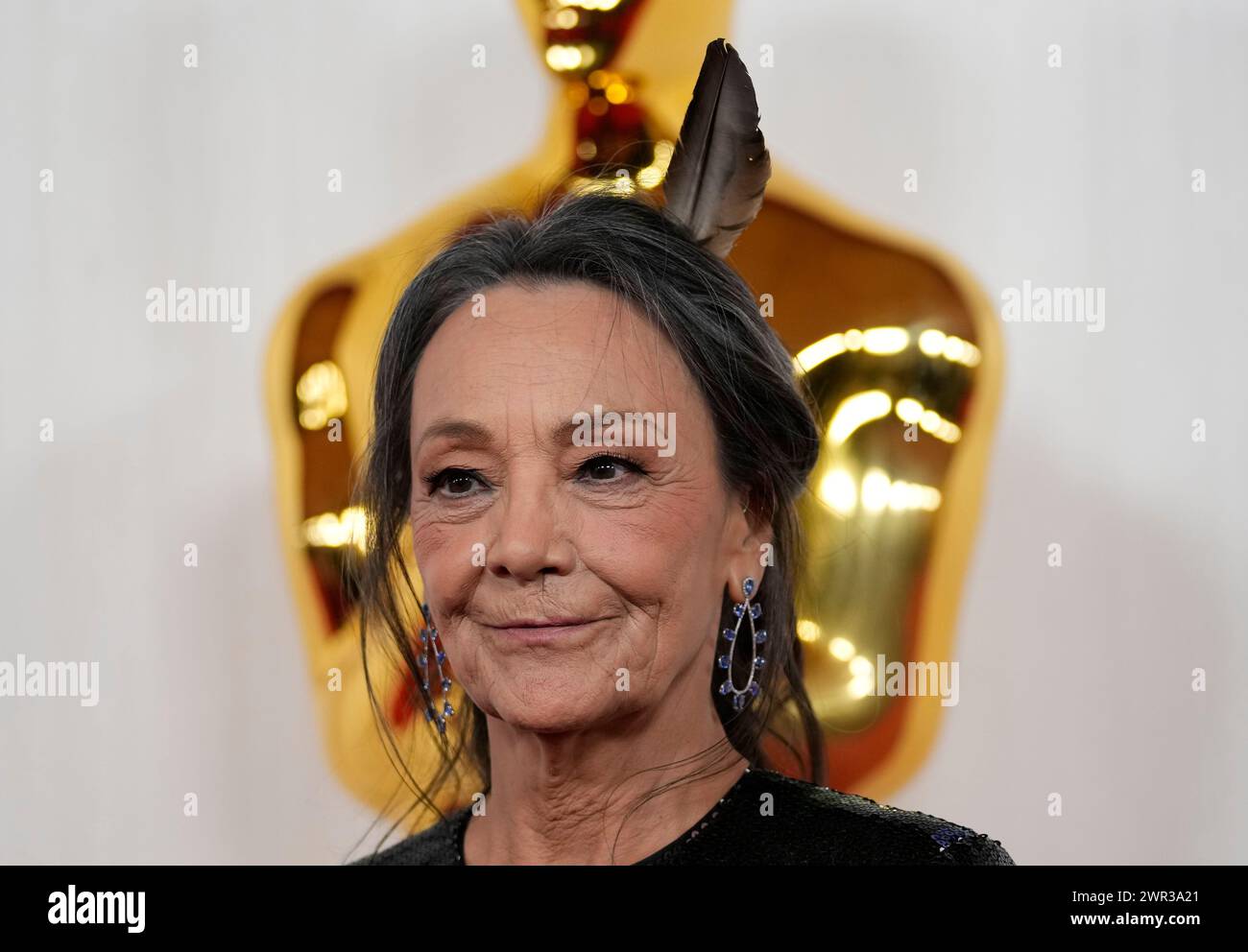 Tantoo Cardinal arrives at the Oscars on Sunday, March 10, 2024, at the ...