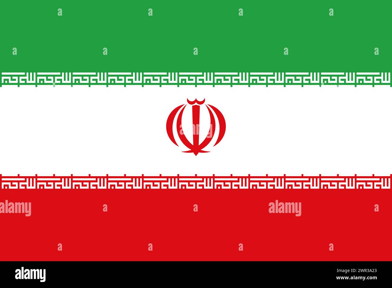 Iran vector flag in official colors and 3:2 aspect ratio Stock Vector ...