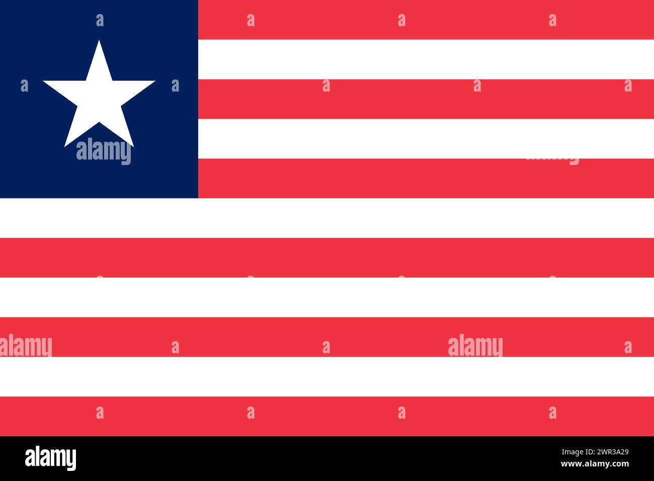 Liberia vector flag in official colors and 3:2 aspect ratio Stock ...